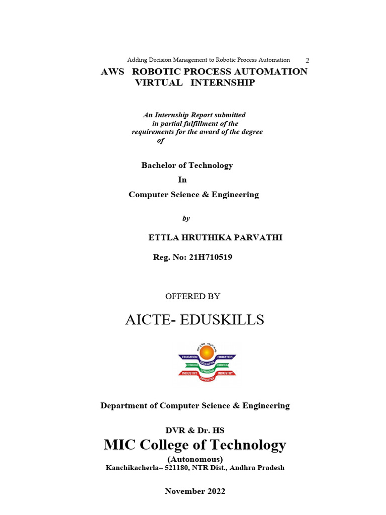 Robotics Process Automation (Report) | PDF