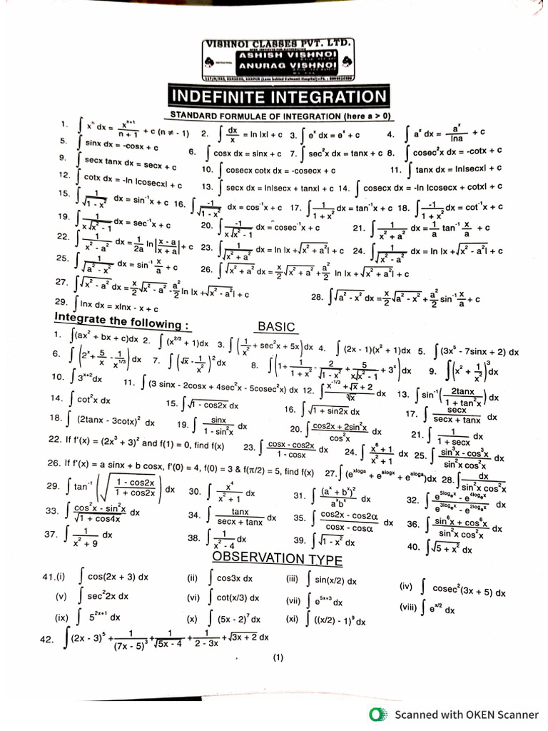 Integral Calculus | PDF