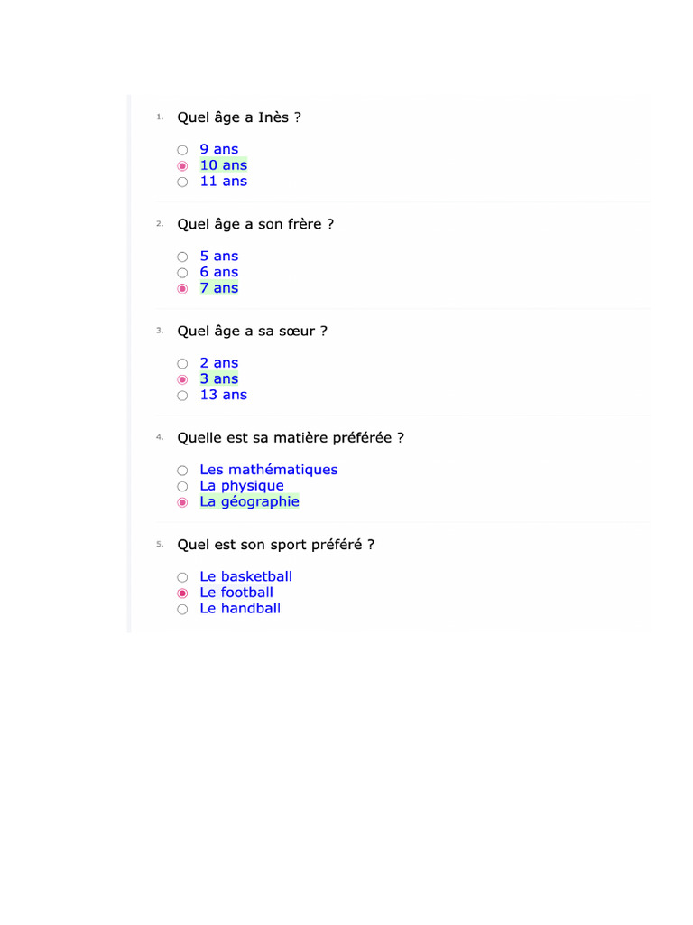 French Questions | PDF