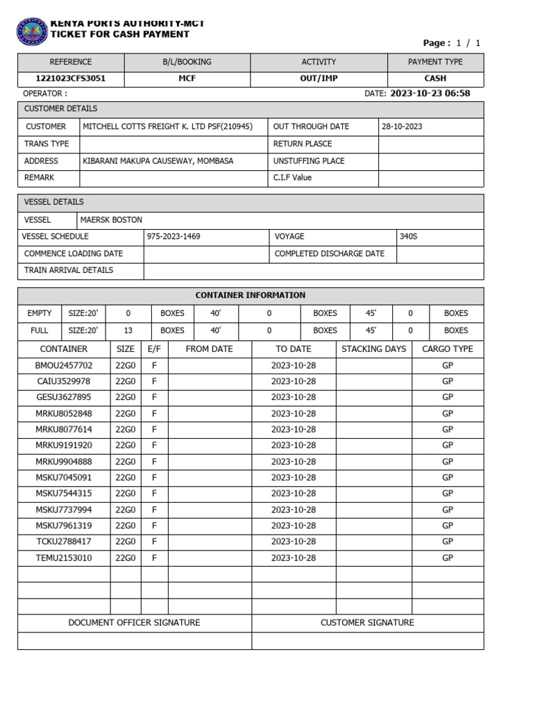 1221023CFS3051 13 Containers | PDF