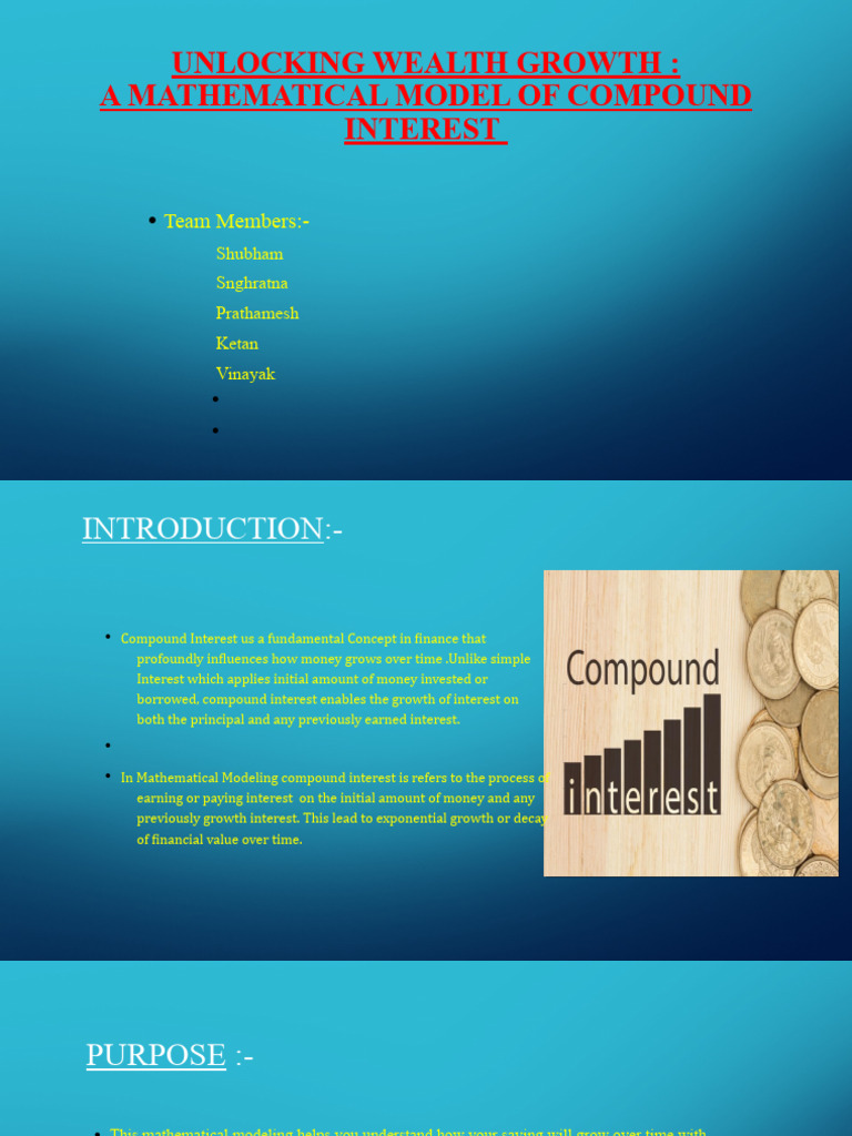 Unlocking Wealth Growth: A Mathematical Model of Compound Interest | PDF