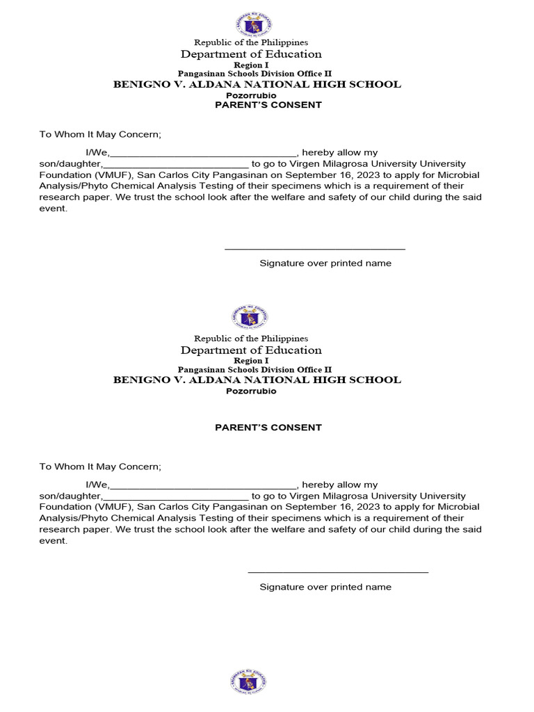 Parent Consent | PDF