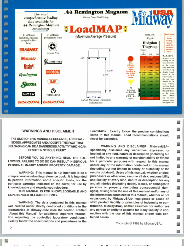 Midwayusa Loadmap 44remingtonmagnum | PDF