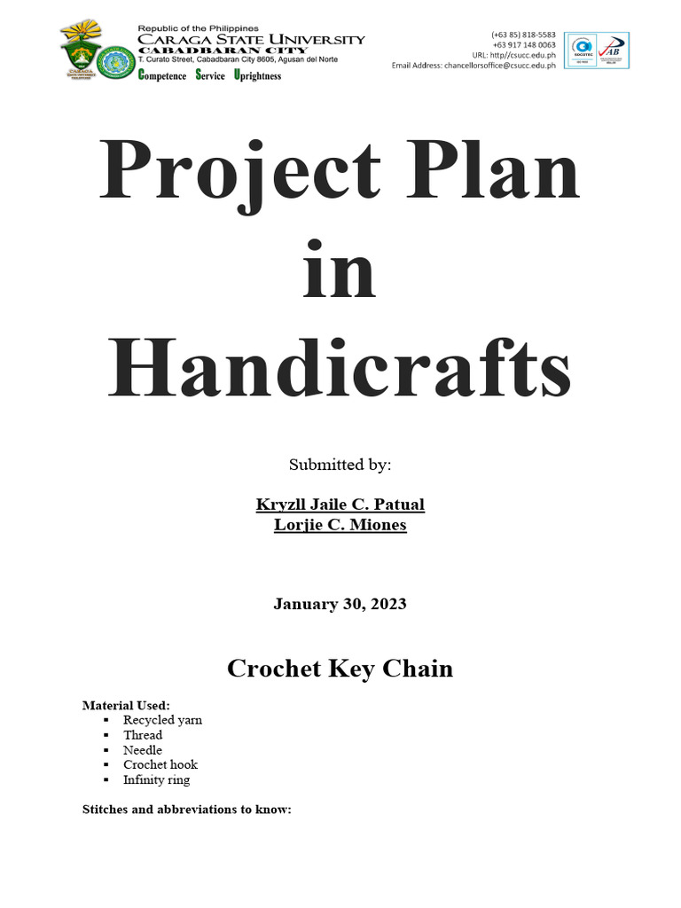 Project Plan in Handicrafts | PDF