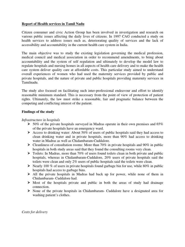 CAG Report | Download Free PDF | Hospital | Health Care