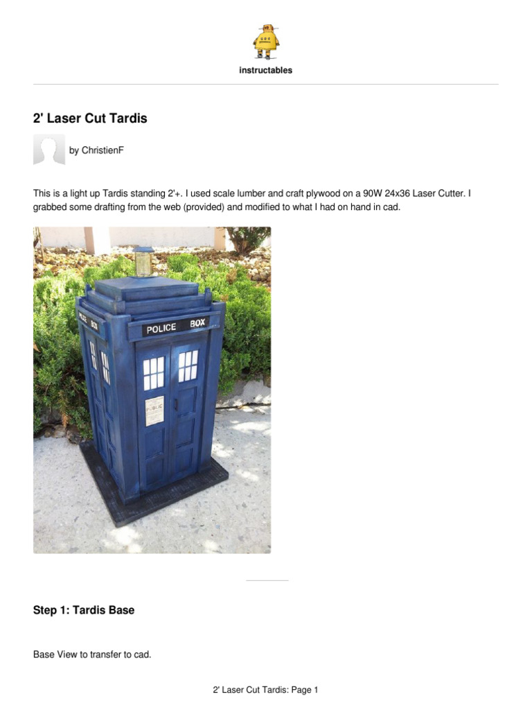 2 Laser Cut Tardis | PDF