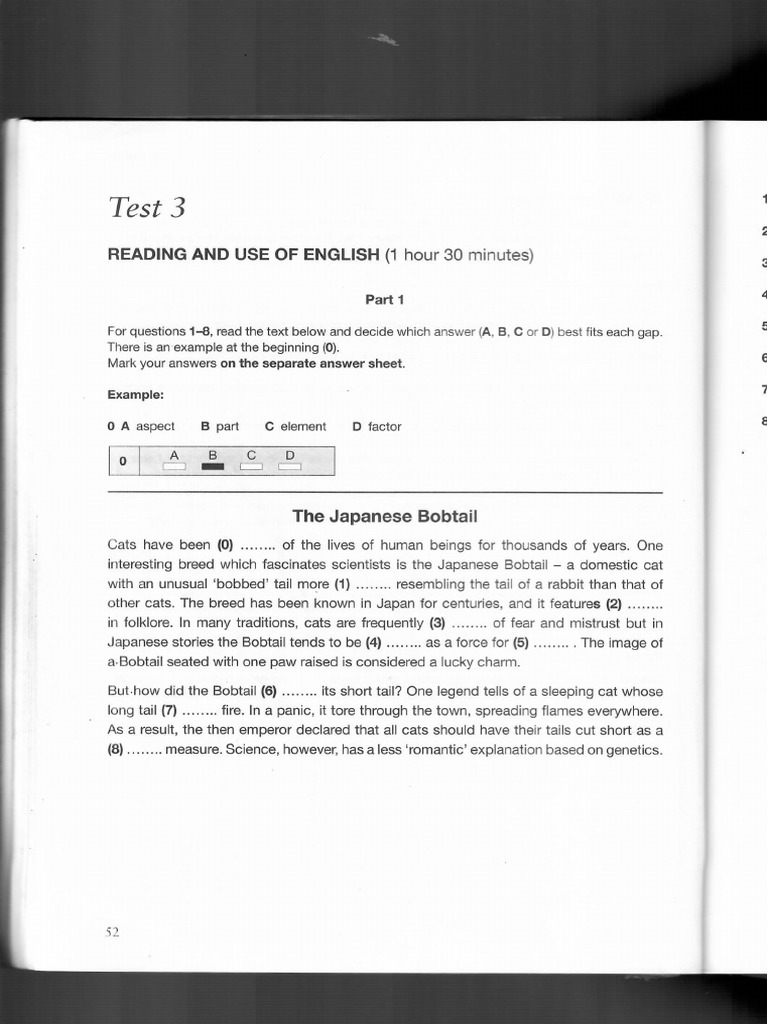 CAE 1 Exams Test 3 | PDF