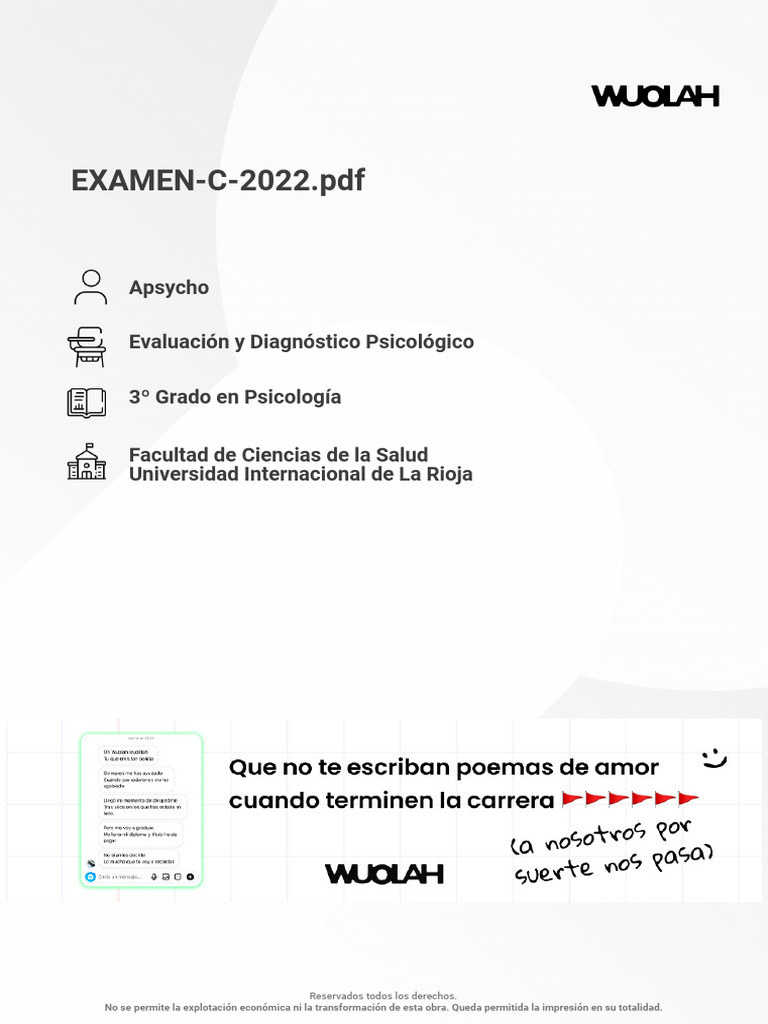 Wuolah Free EXAMEN C 2022 | PDF