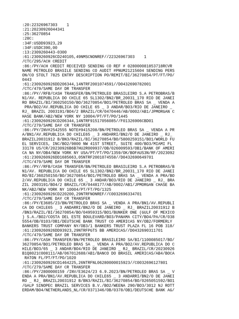 Swift 567760176 - TEST MT942 | PDF