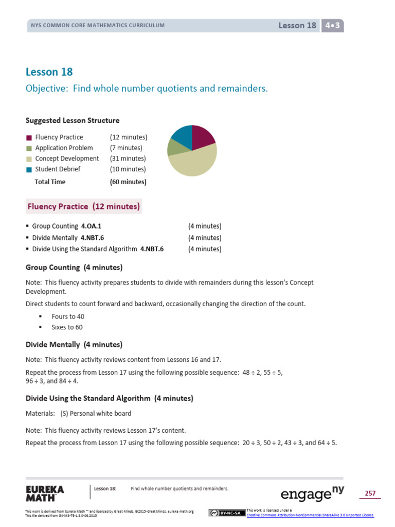 Math g4 m3 Topic e Lesson 18 | PDF