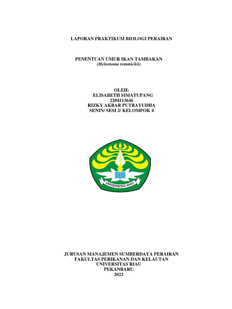 Penentuan Umur Ikan Otolith | PDF Penentuan Umur Ikan Otolith | PDF