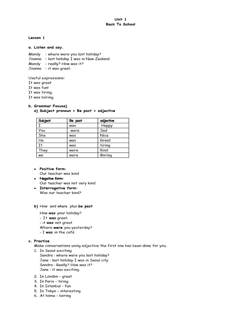 English Practice for 6th Graders | PDF | Verb | Subject (Grammar)