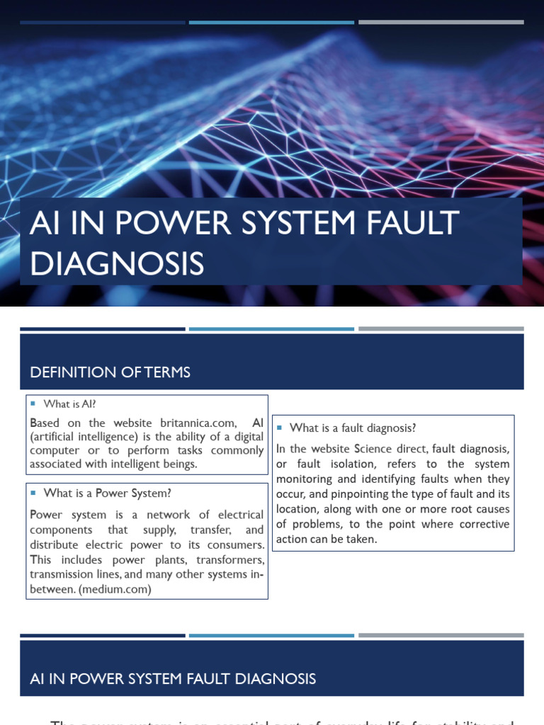 AI in Power System Fault Diagnosis | PDF