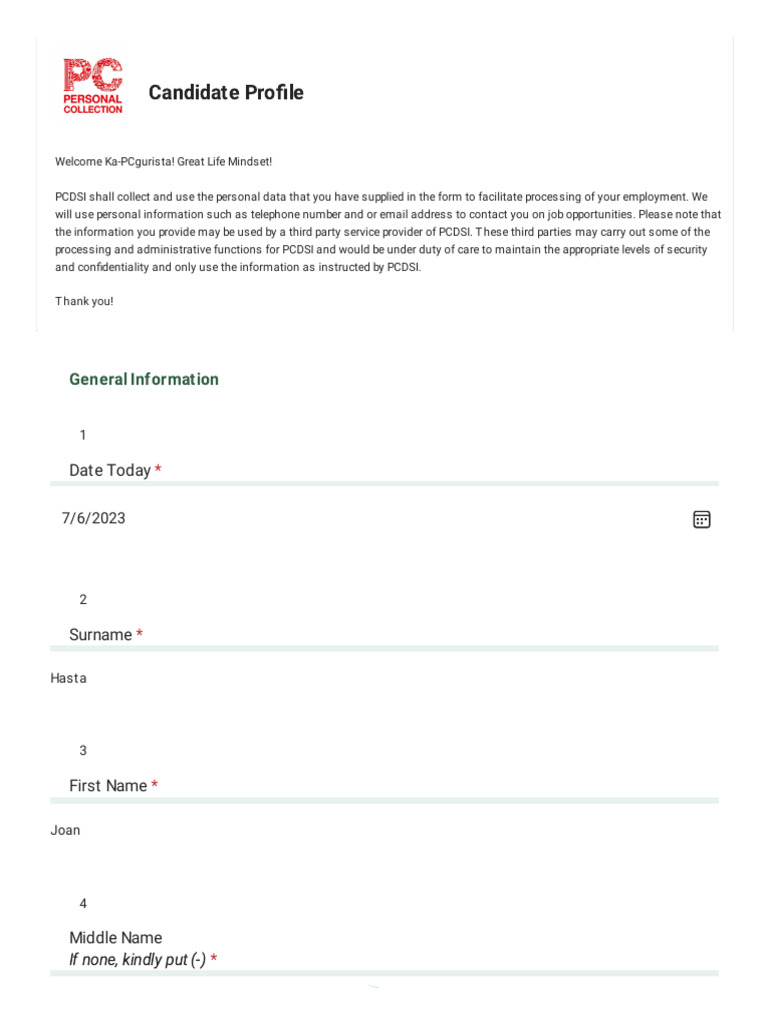 Candidate Profile | PDF