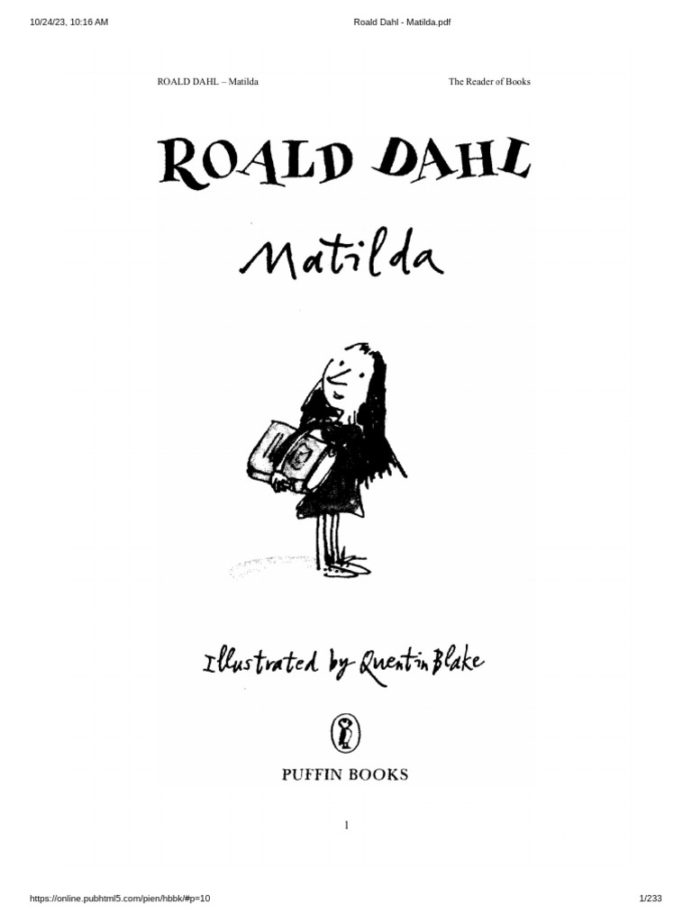 Roald Dahl - Matilda | PDF