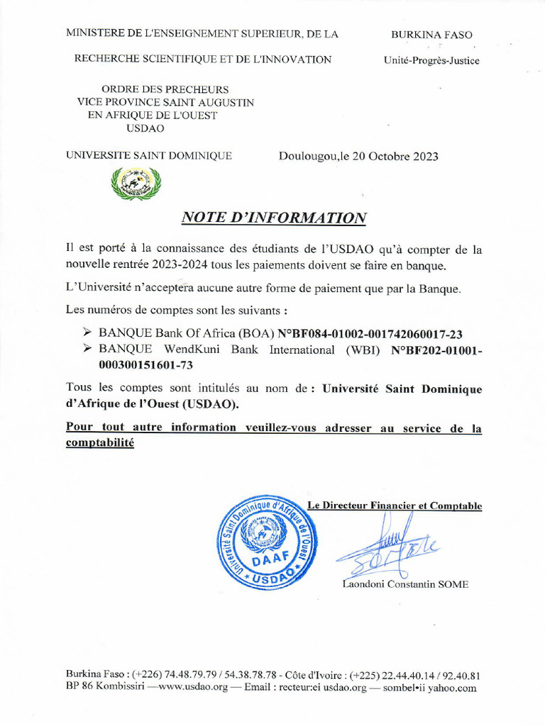 Note D'information | PDF