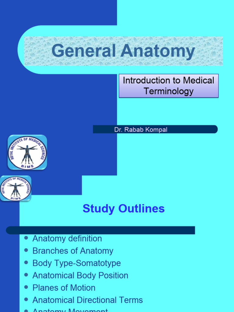 Lecture 1 Introduction To Anatomy | PDF Lecture 1 Introduction To Anatomy | PDF
