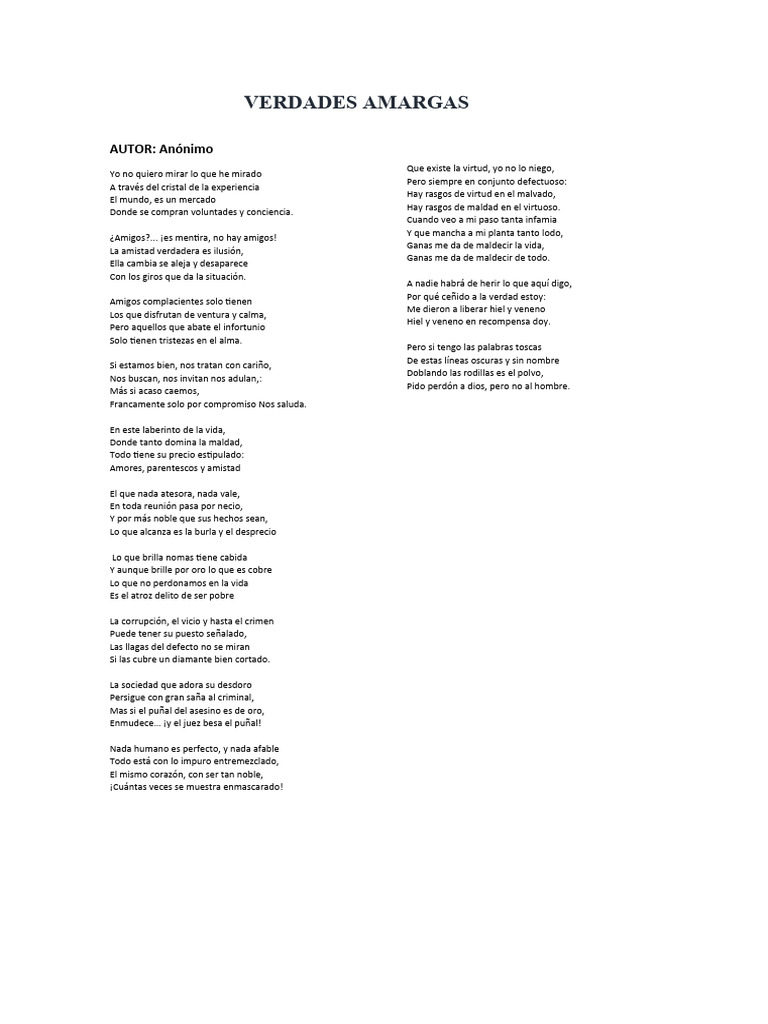 Verdades Amargas | PDF