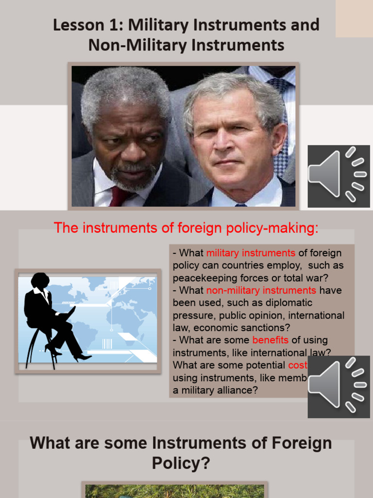 Foreign Policy Instruments Explained | PDF | Policy | Negotiation