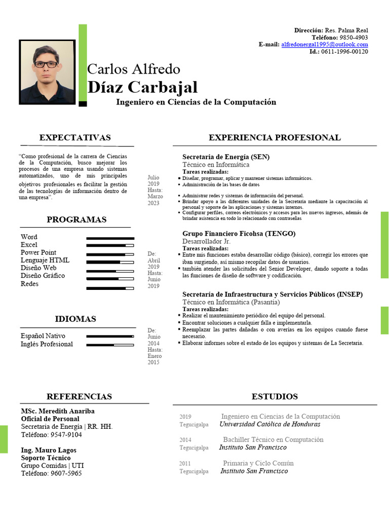 Curriculum - Carlos Díaz | PDF