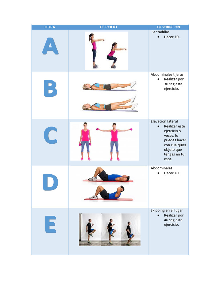 Abecedario de Ejercicios | PDF
