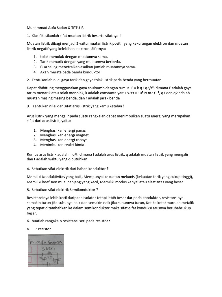 PTS - DLE - Muhammad Aufa Sadan - X-TPTU-B | PDF