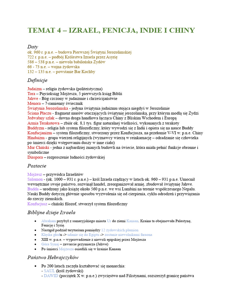 Temat 4 Historia | PDF