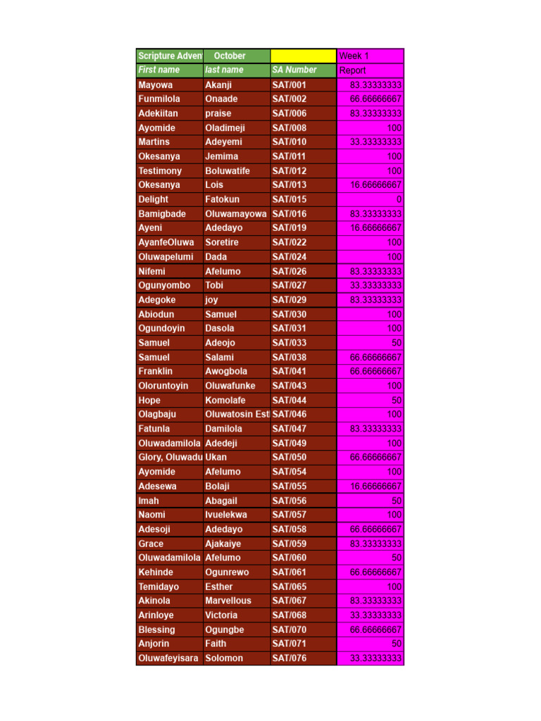 Week 1 Report Sheet | PDF