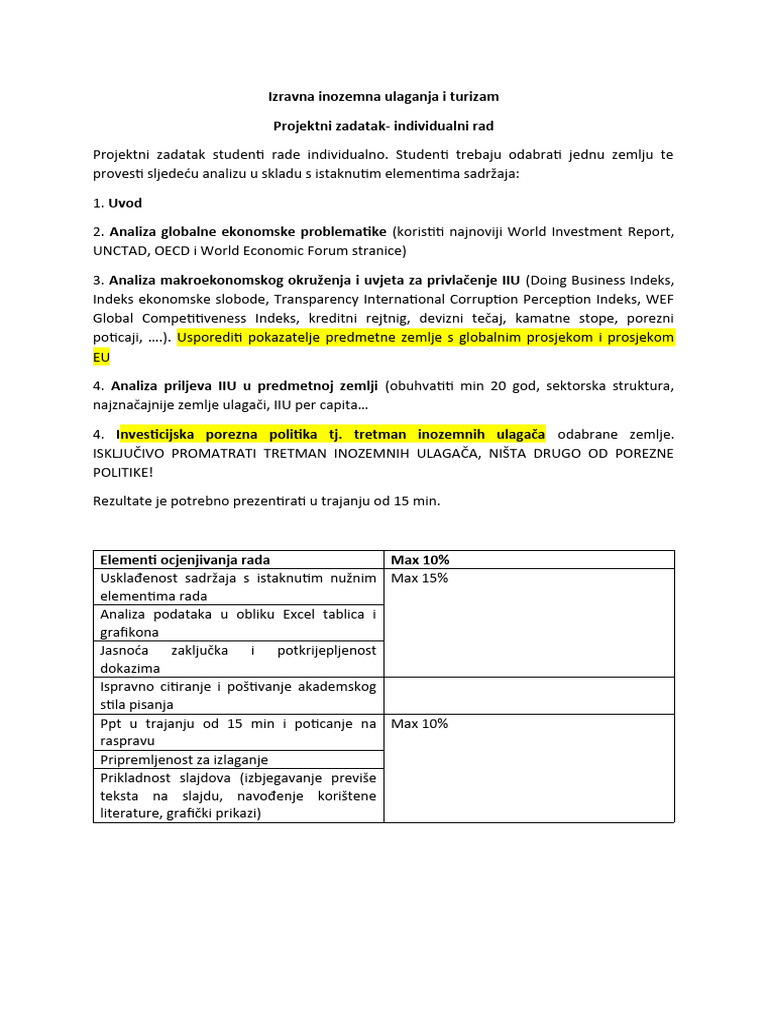 Projektni Zadatak - Upute | PDF