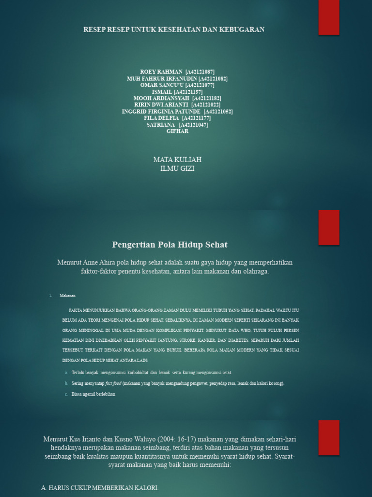 k4. PPT Ilmu Gizi | PDF