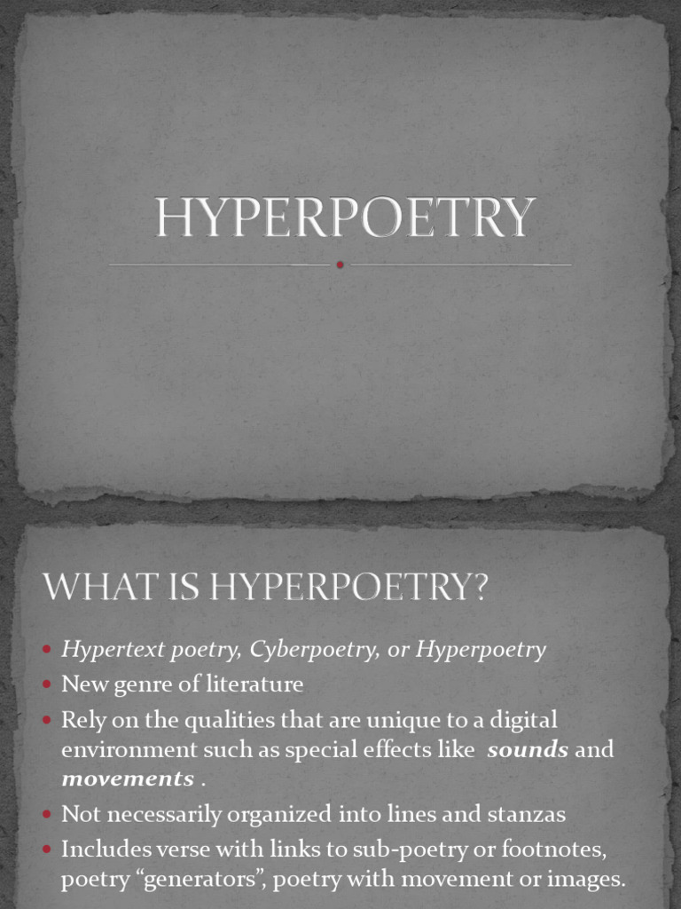 Hyper Poetry | PDF