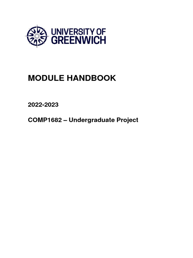 COMP1682 Handbook 2022-23 | PDF | Project Management | Academic Degree