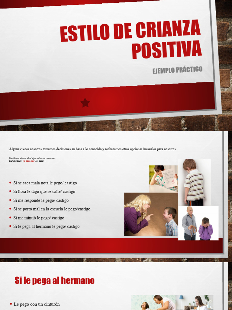 DIAPOSITIVA - Ejemplo de Estilo de Crianza Positivo | PDF | Las emociones | Negociación