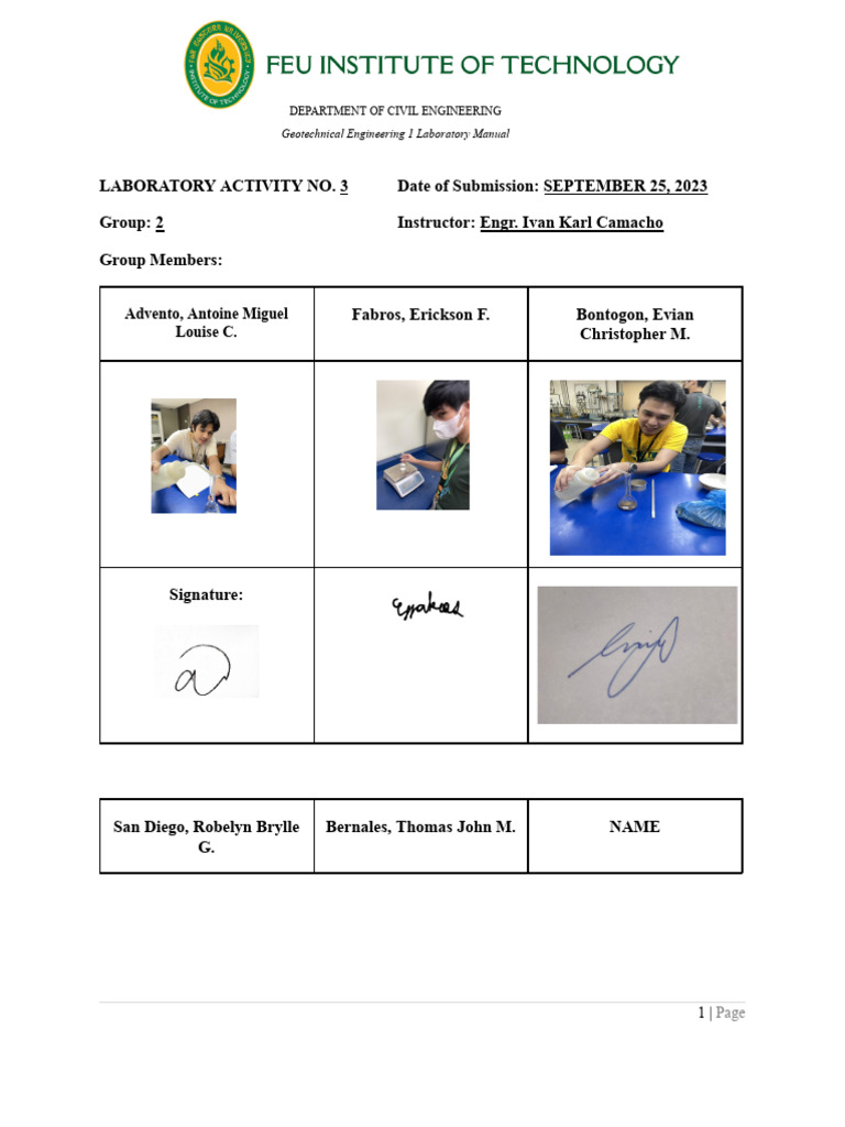 Geotechnical Engineering Lab No 3 Pdf