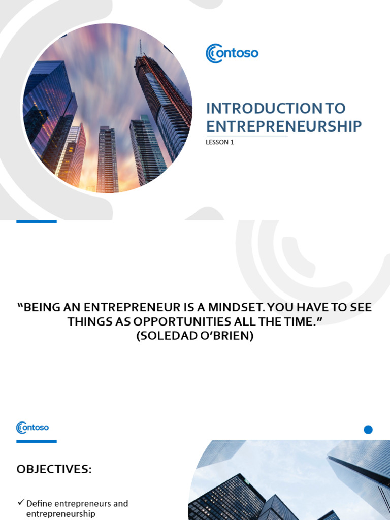 Lesson 1 Intro To Entrepreneurship | PDF | Entrepreneurship | Business