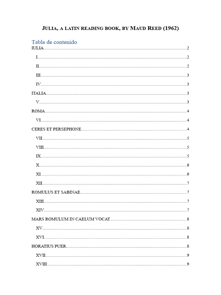 Julia, A Latin Reading Book | PDF