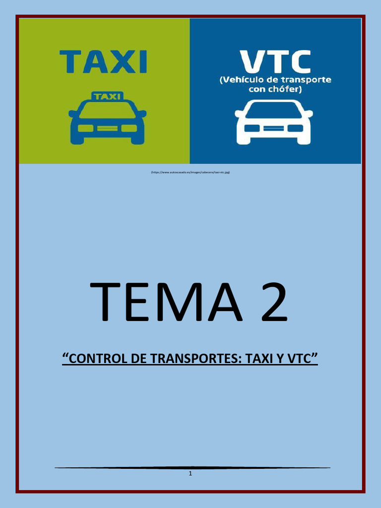 TEMA 2 FAMP Taxi VTC | PDF | Transporte | Aeropuerto