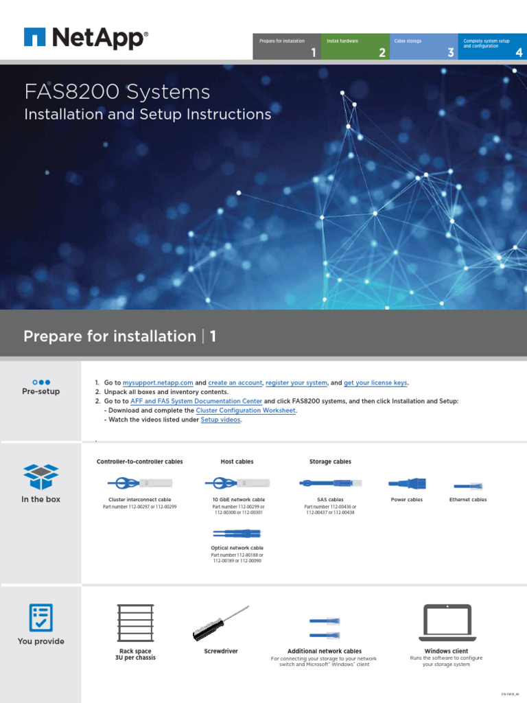 NetApp FAS8200 Installation | PDF