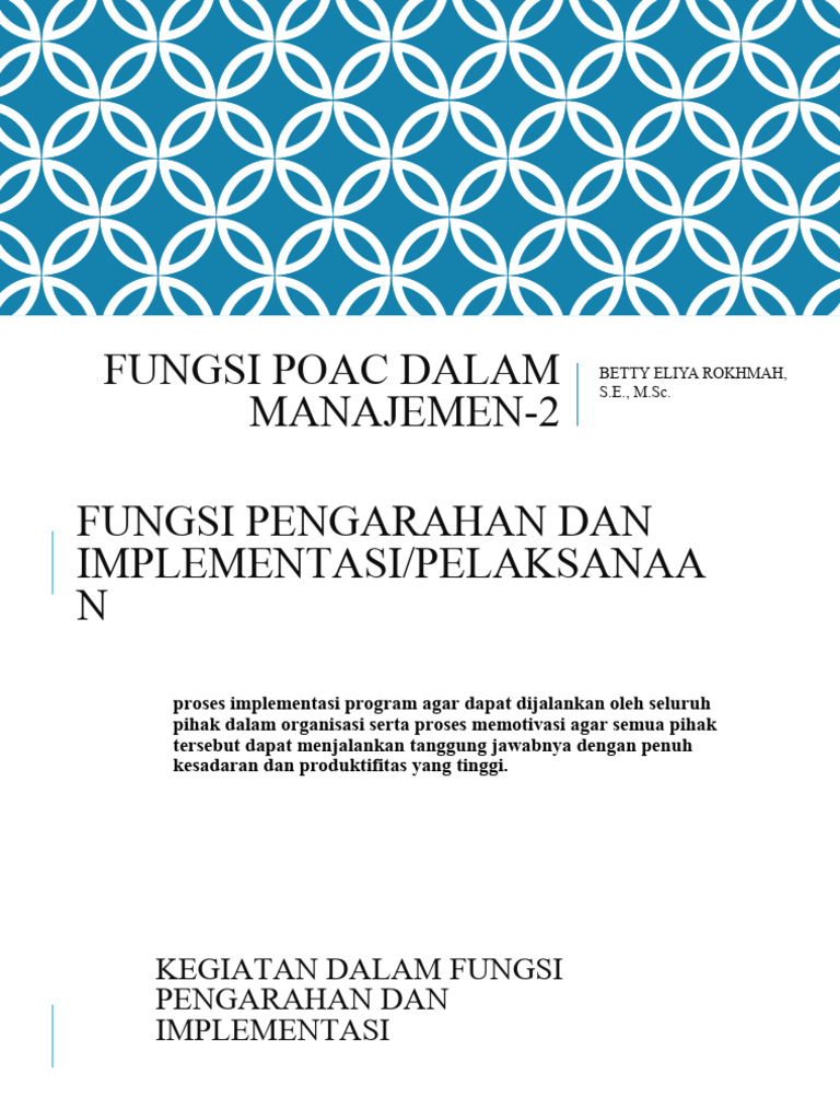 4-Fungsi Poac Dalam Manajemen-2 | PDF