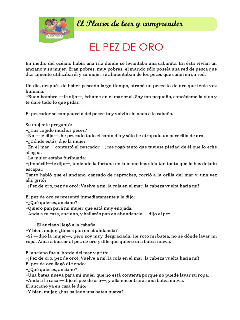El Pez de Oro: Ambición y Consecuencias | PDF