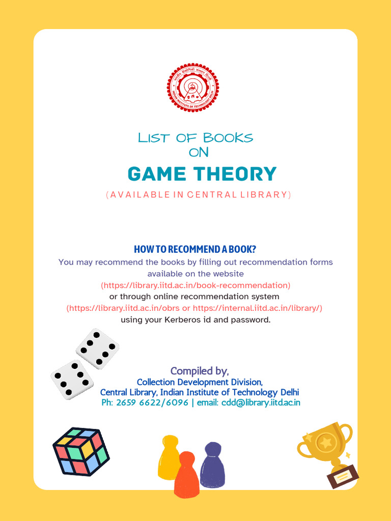 Game Theory Book Recommendations | PDF