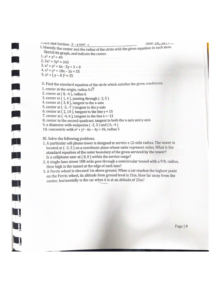 Practice Questions Pre Cal | PDF