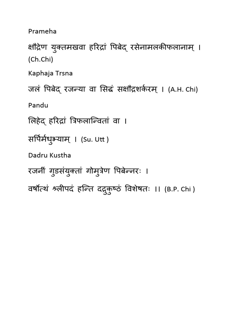 Haridra Uses Sloka | PDF