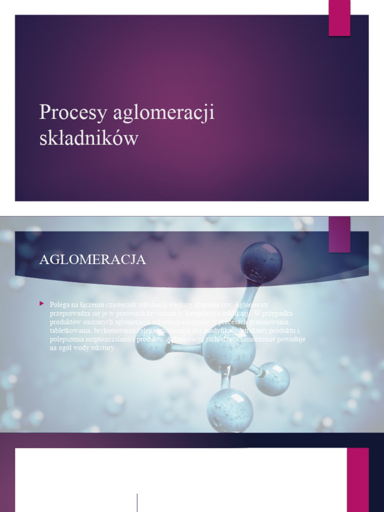 Procesy aglomeracji składników | PDF