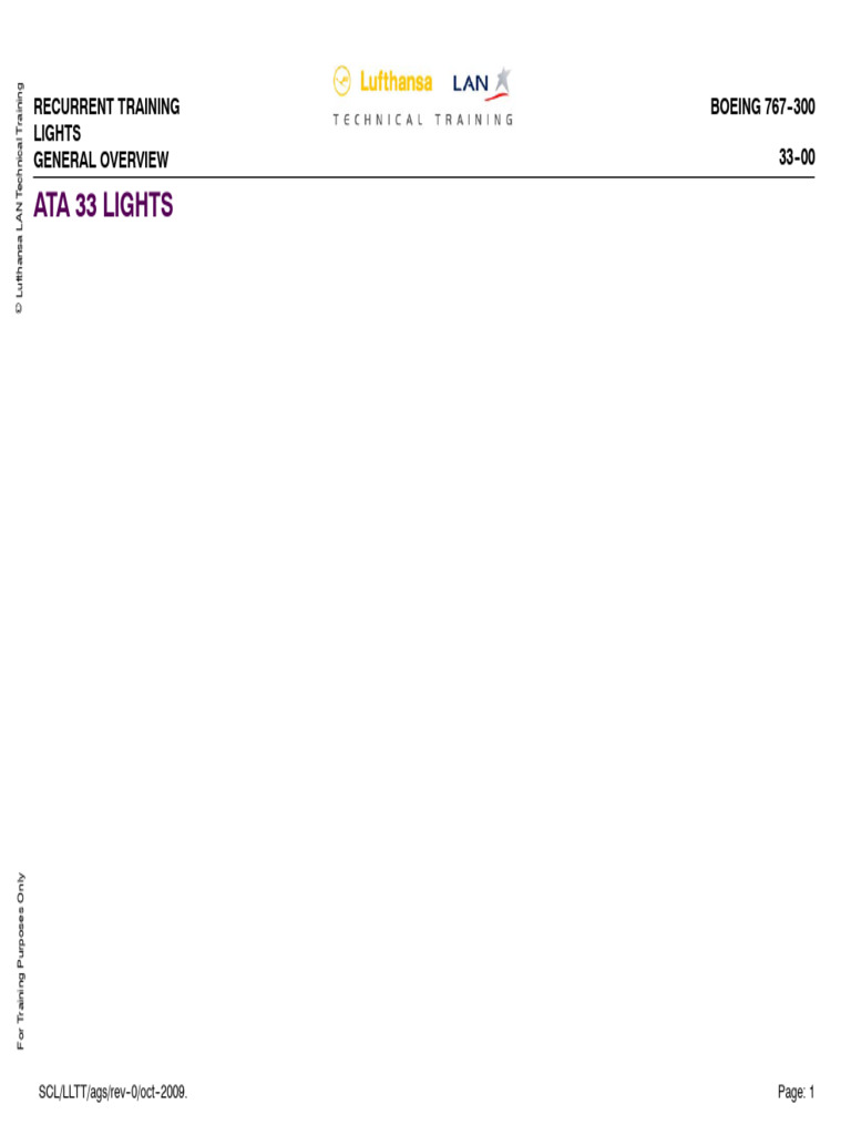 767 - 33 Lights | PDF | Lighting | Landing Gear