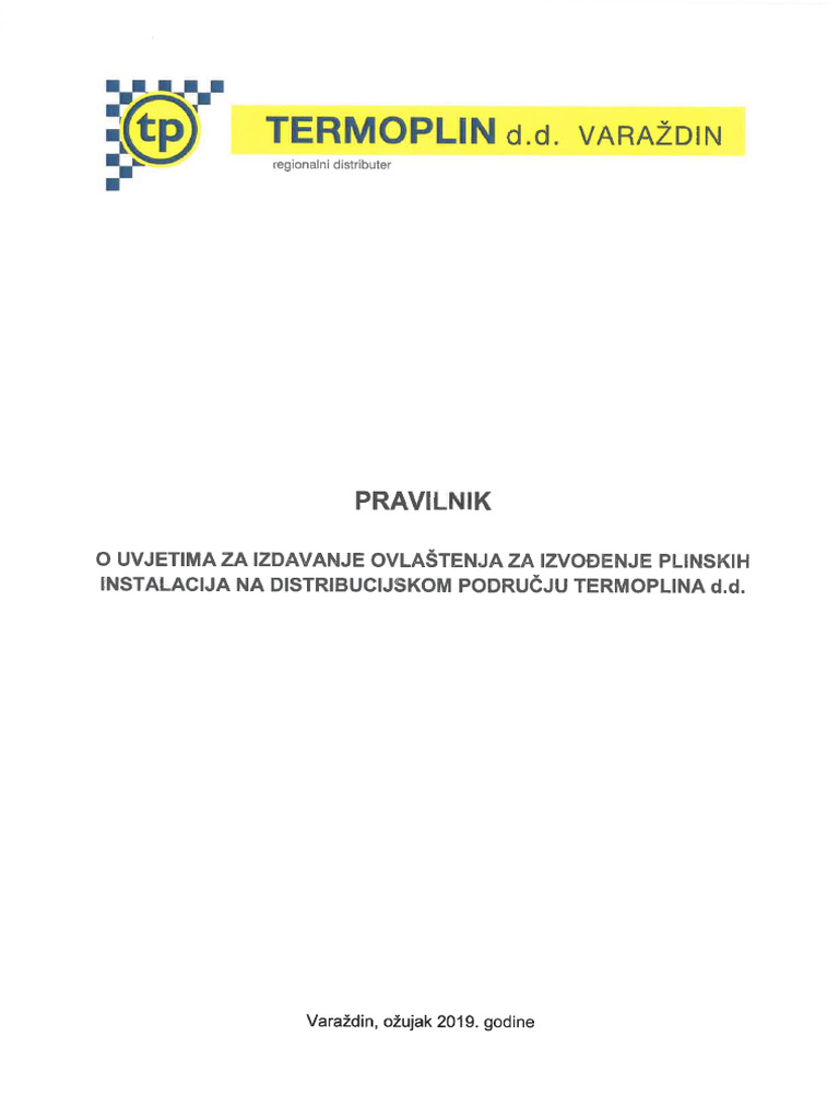 Pravilnik Za Izvodjace Instalacija | PDF