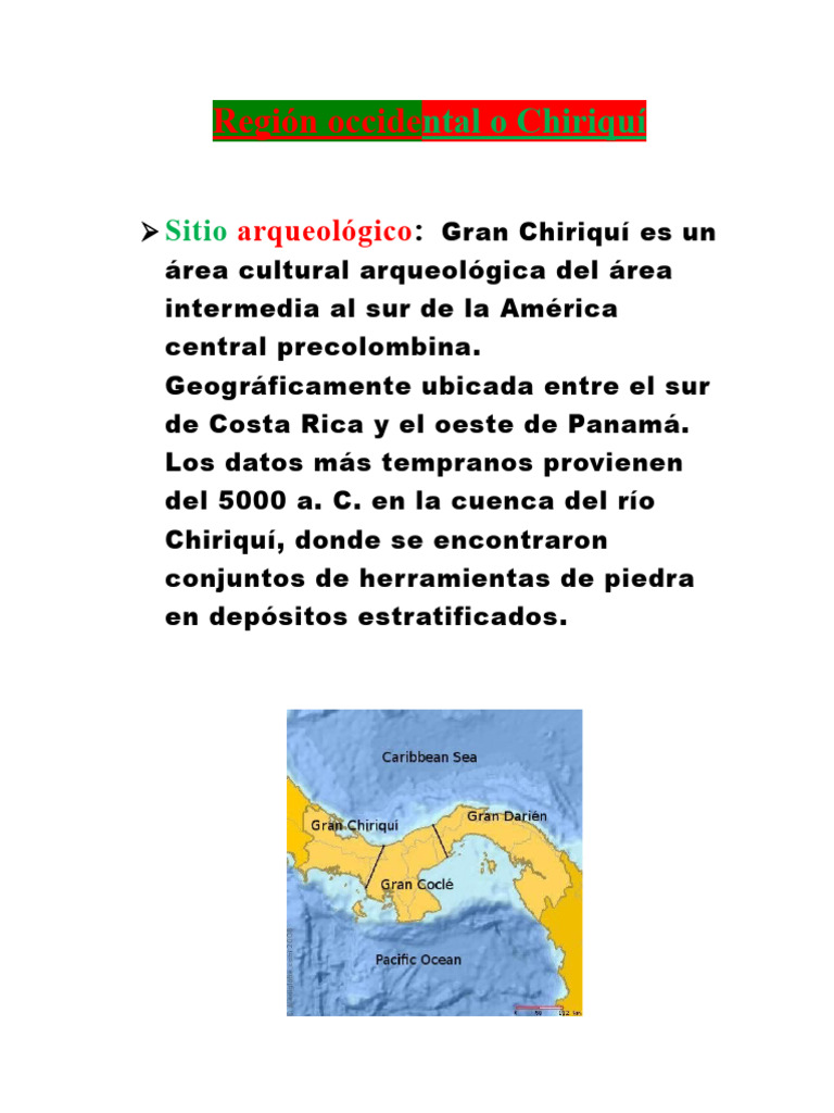 Características de la Región Gran Chiriquí | PDF