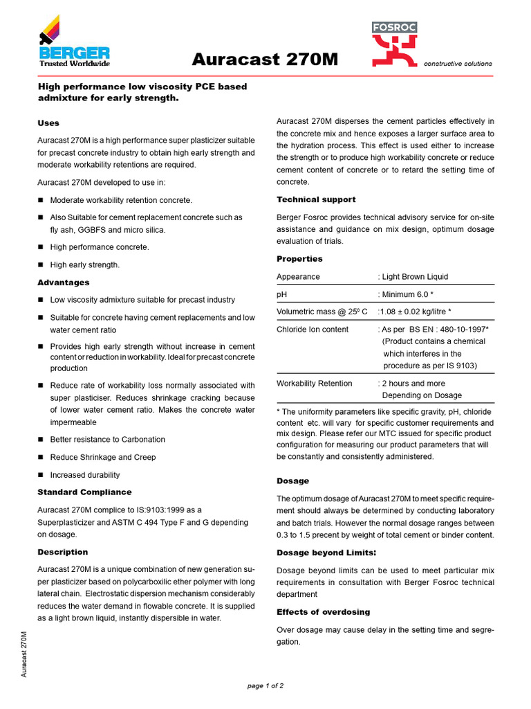 Auracast 270M BFL | PDF