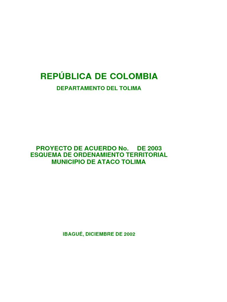 EOT ATACO TOLIMA | PDF