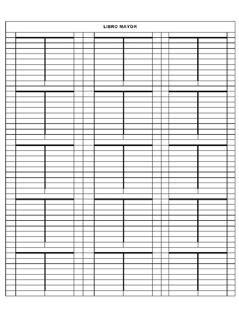 Rayado Libro Mayor Contabilidad | PDF